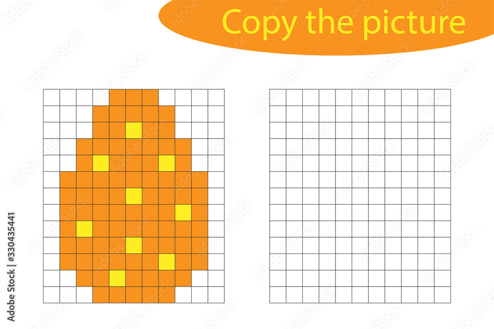 Copy the picture, pixel art, easter egg cartoon, drawing skills ...