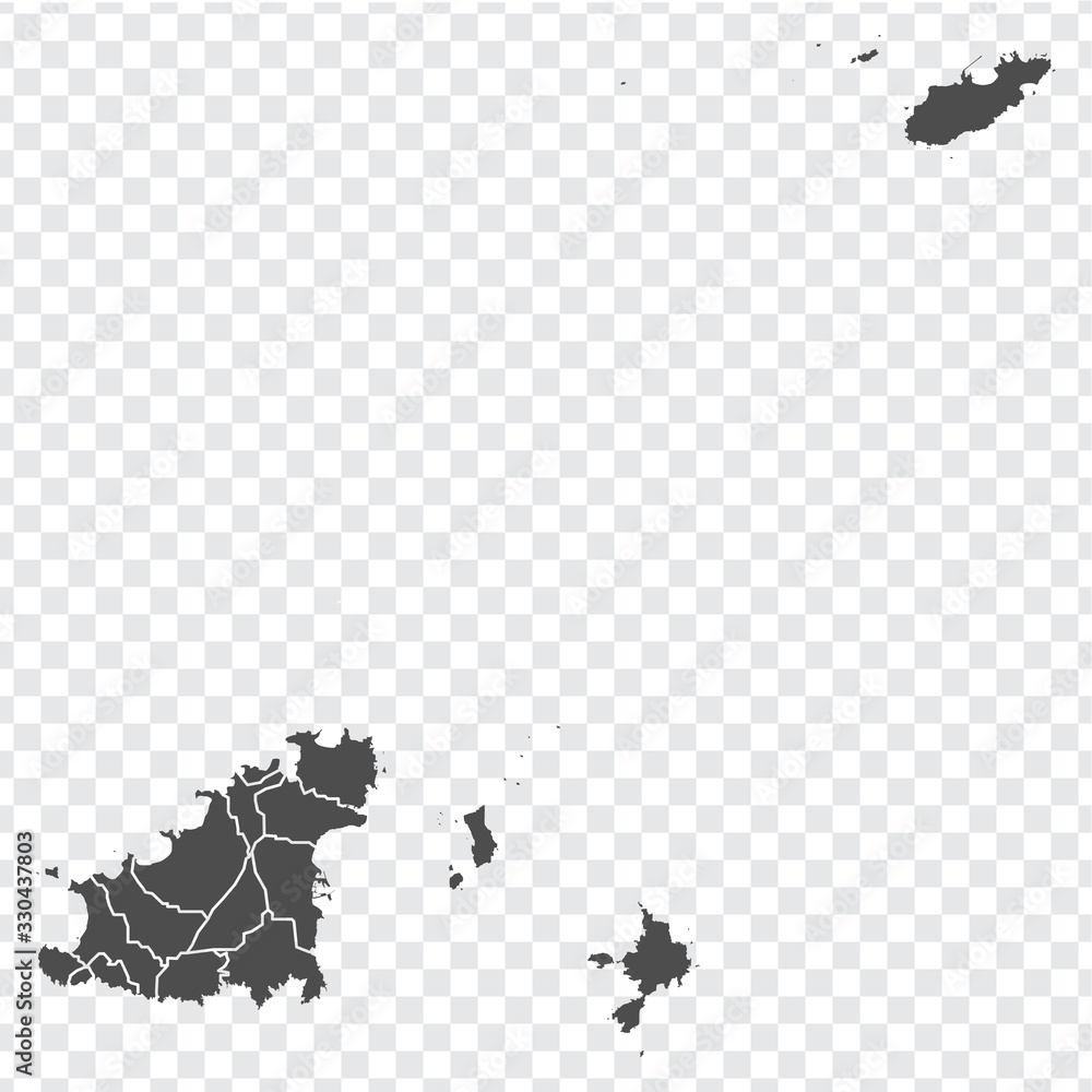 Blank map of Guernsey. High quality map of Guernsey with provinces on ...