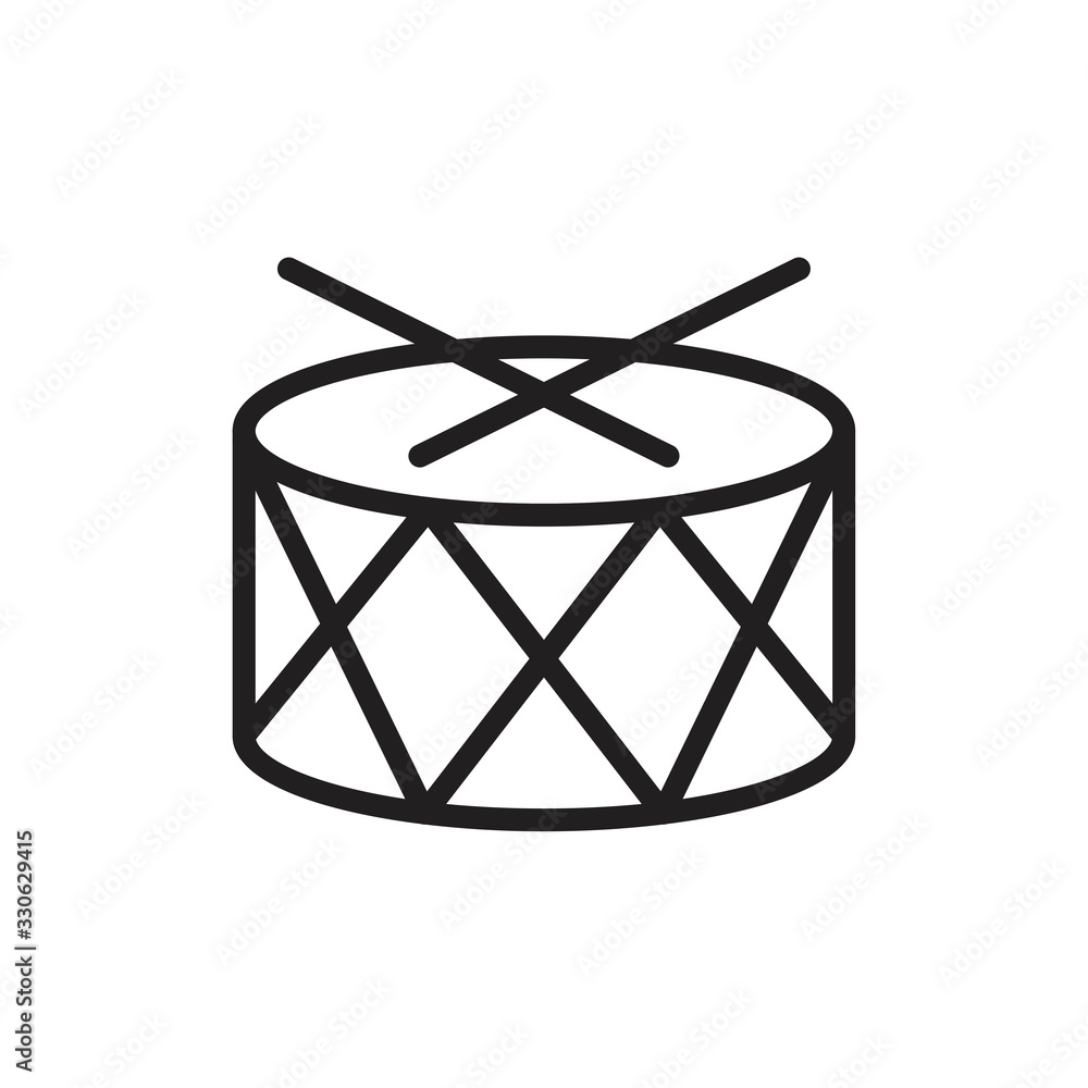 Drums icon template black color editable. Drums icon symbol Flat vector ...