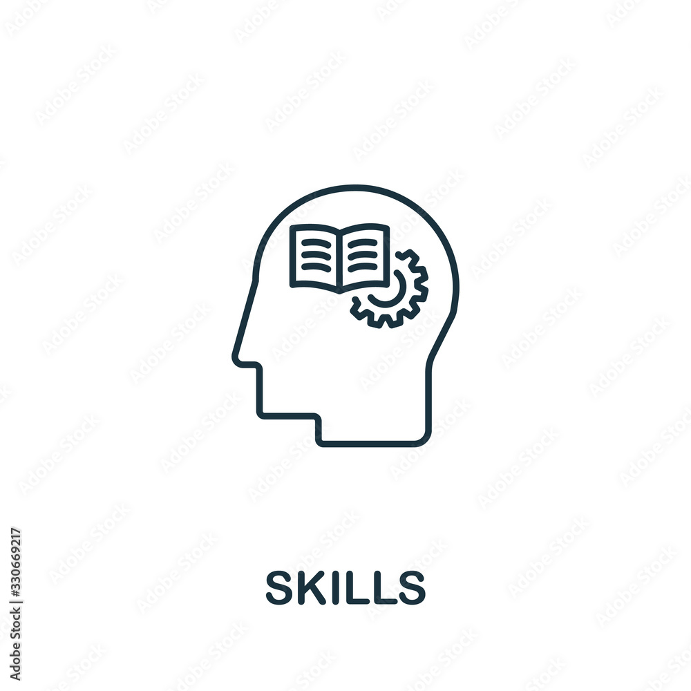 Skills icon from teamwork collection. Simple line element Skills symbol ...