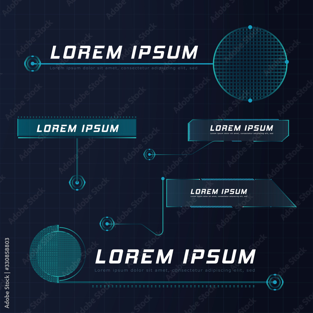 Futuristic style leader callout HUD. Modern digital templates ...