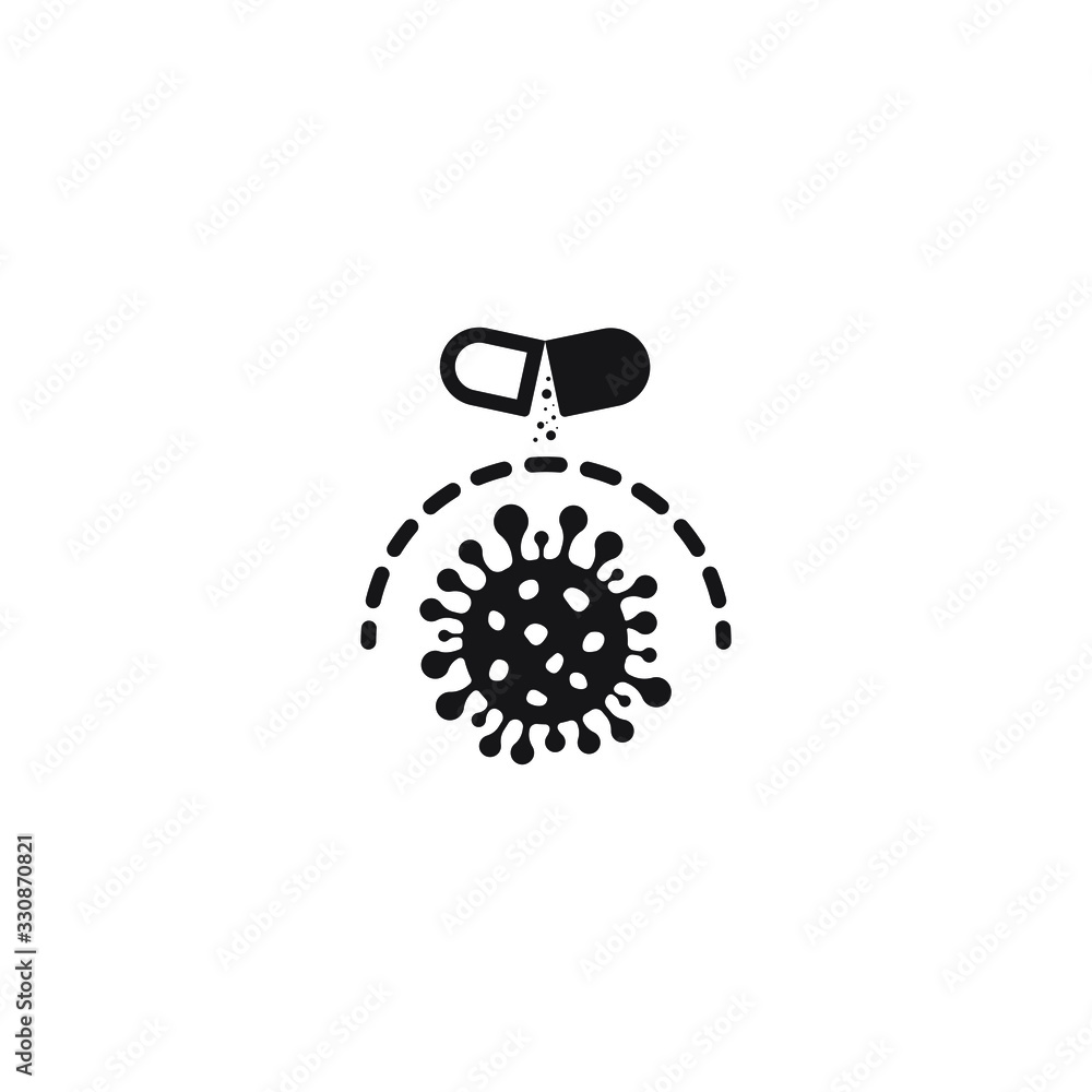 Antibiotic resistance icon design isolated on white background. Vector ...