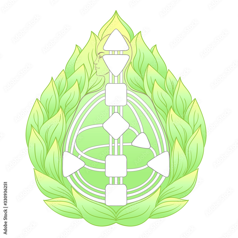 Human design bodygraph chart design. Vector isolated illustration ...