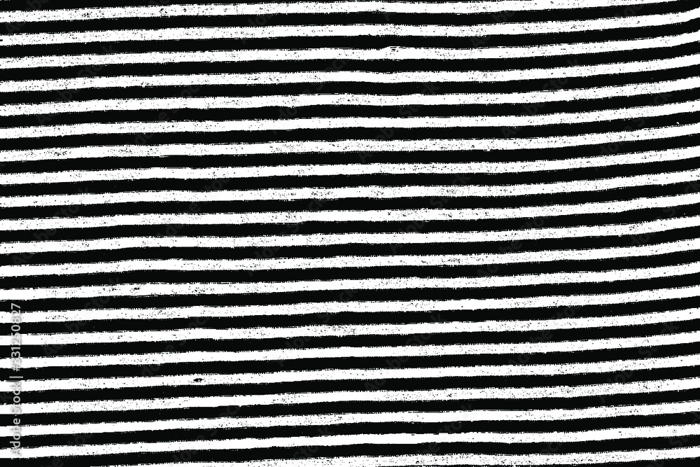 Grunge striped fabric texture. Monochrome textile background with black ...