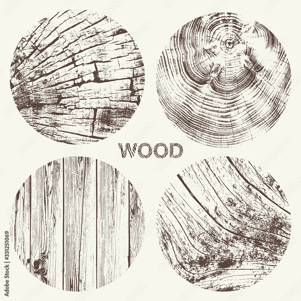 Wood Texture Vector Set Stock Vector | Adobe Stock