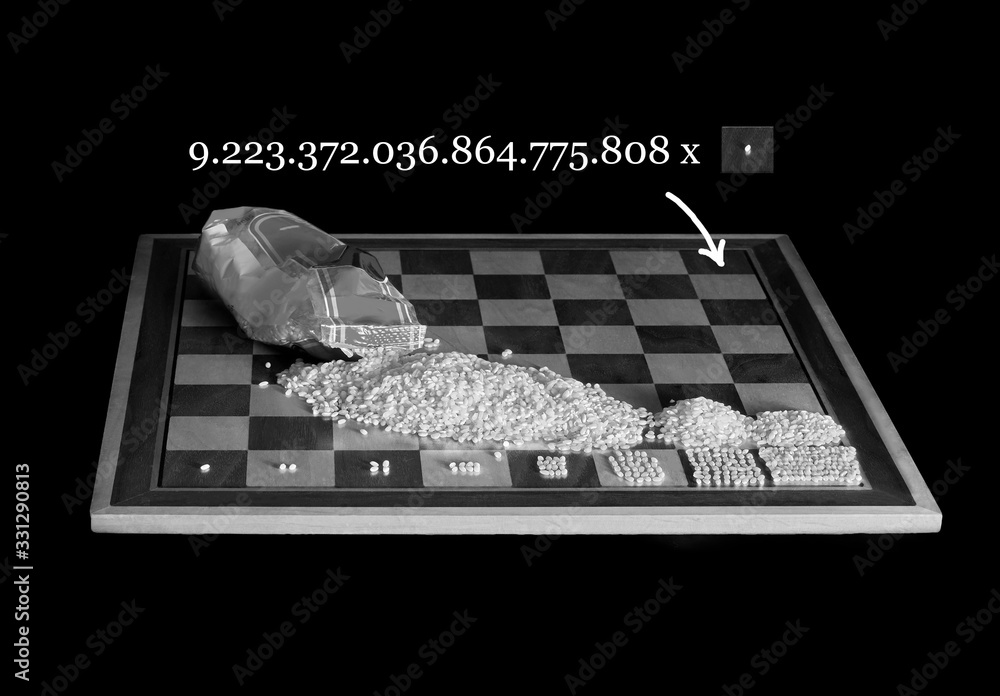 Foto de Stock Visualization of what "exponential growth" means using ...