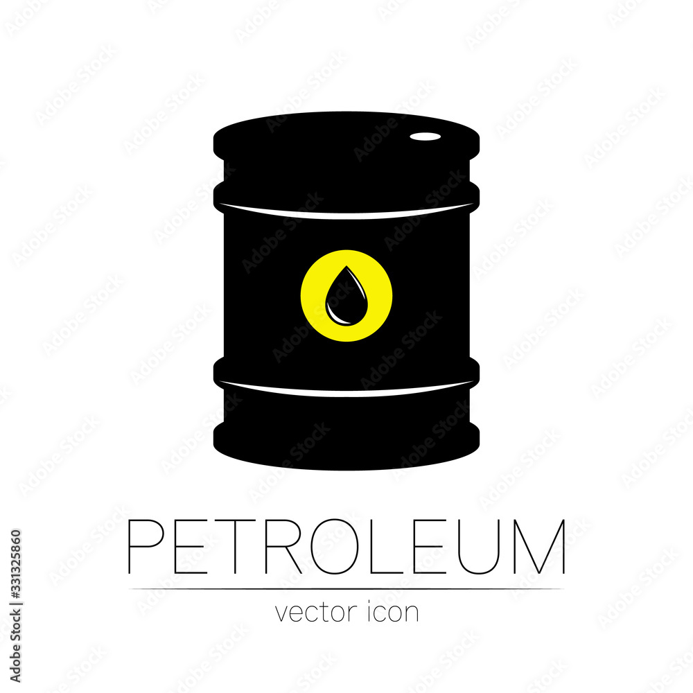 Vector sign of oil. Black symbol petroleum isolated on white background ...