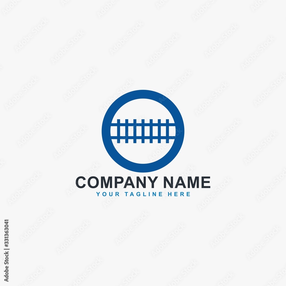 Train logo design vector. Railway illustration symbol. Railroad ...