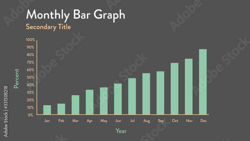 Monthly Bar Graph Infographic Stock Template | Adobe Stock