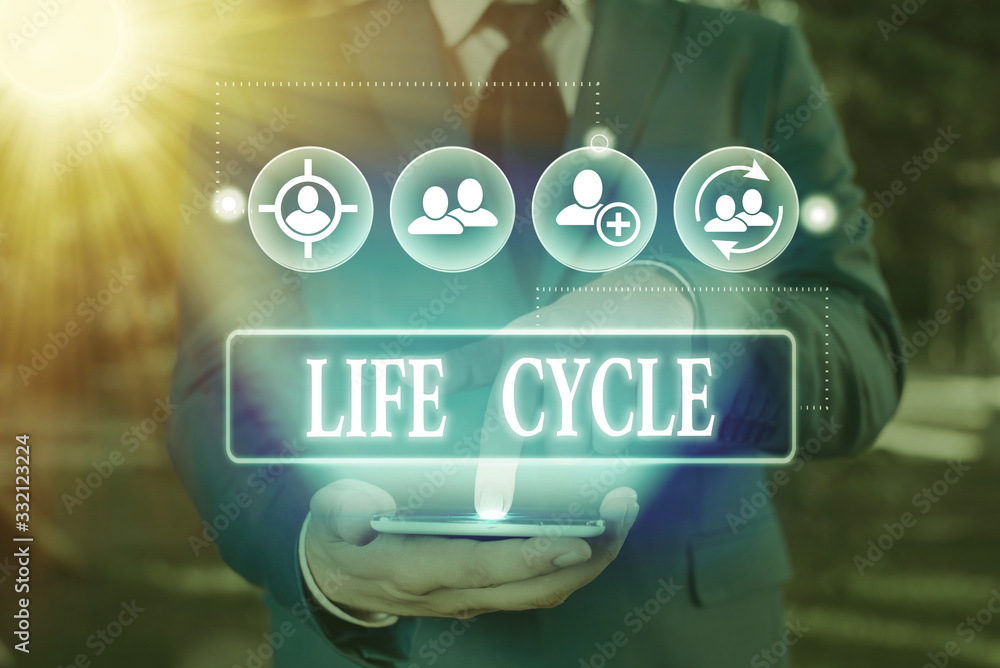 Photo Stock Conceptual hand writing showing Life Cycle. Concept meaning ...