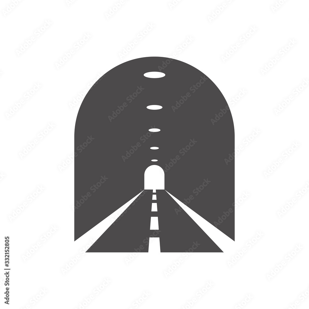 Road tunnel icon in flat style.Vector illustration. 스톡 벡터 | Adobe Stock