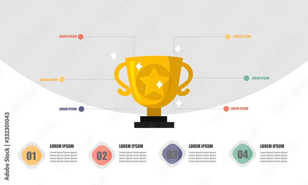 Award trophy infographic chart vector illustration Stock Vector | Adobe ...