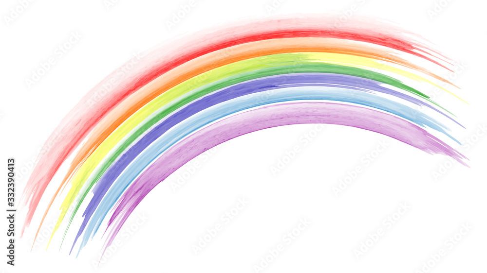 Abstract hand painted rainbow watercolor Stock Vector | Adobe Stock