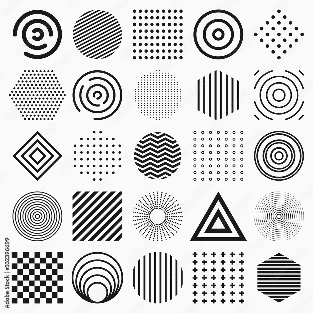 GEOMETRIC PATTERN VECTOR SET Stock Vector | Adobe Stock