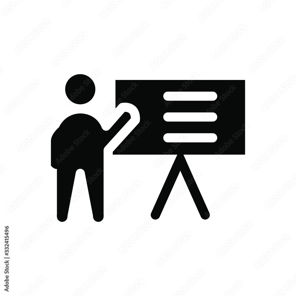 Teaching icon , professional presentation logo , vector isolated emblem ...