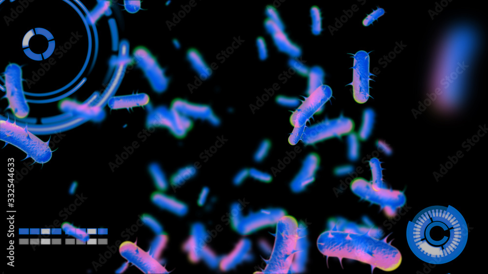 Virus outbreak disease spread infection analyze 3D animation infected ...