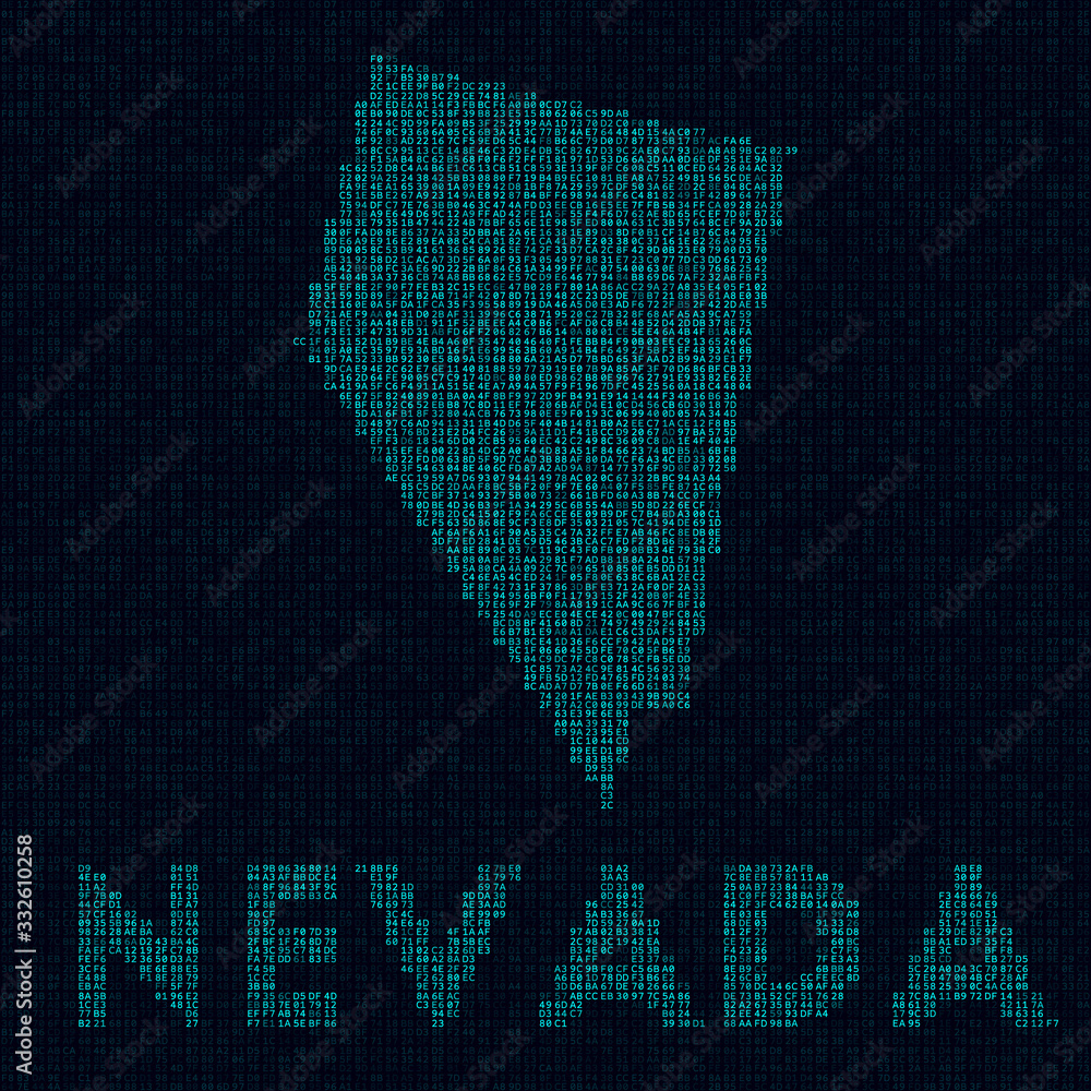 Nevada tech map. US state symbol in digital style. Cyber map of Nevada ...