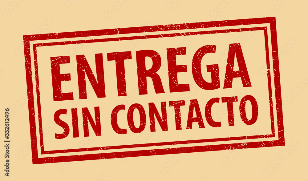 Vector de Stock Sello de caucho grunge sin contacto de entrega en ...