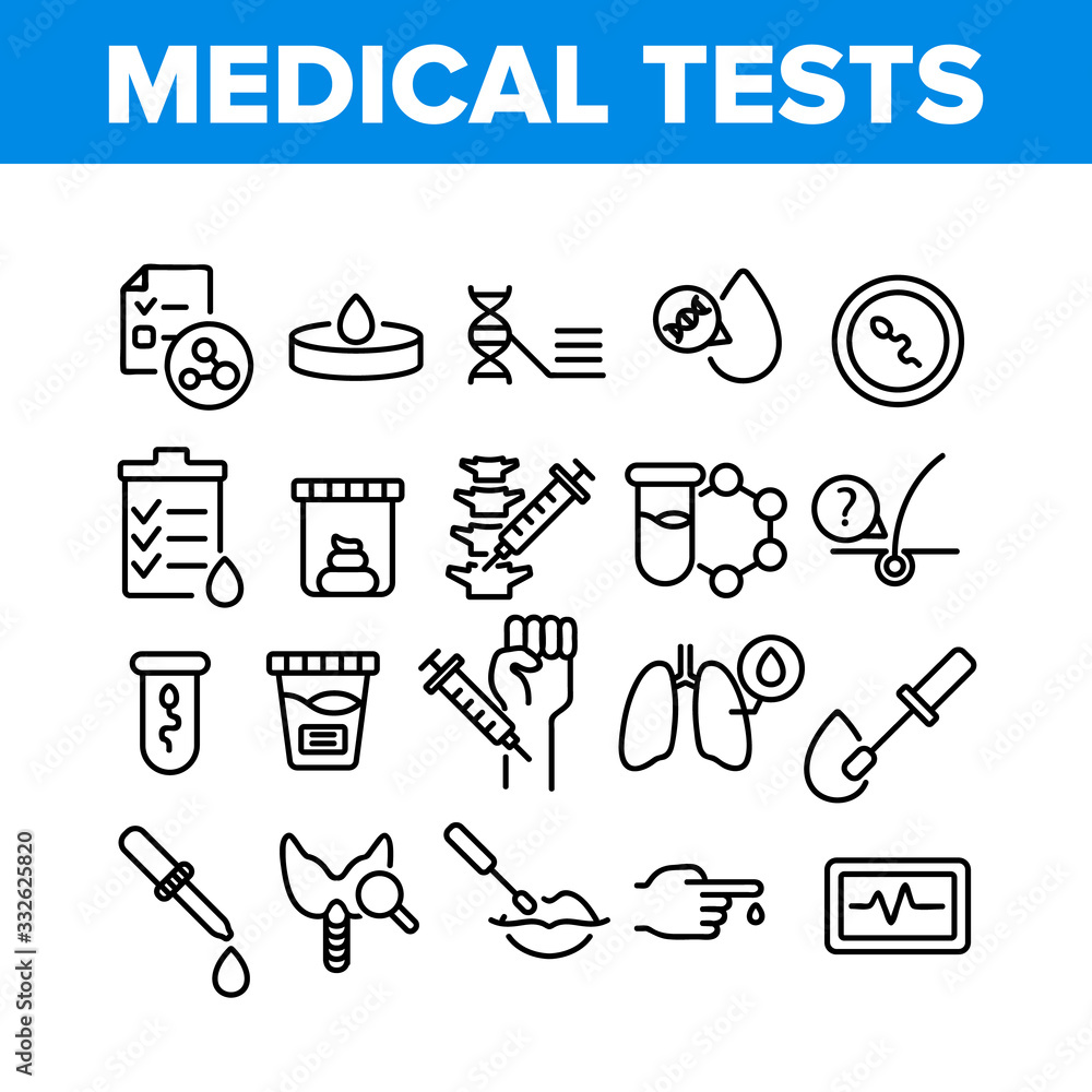 Stock-Vektorgrafik „Medical Test Analysis Collection Icons Set Vector ...