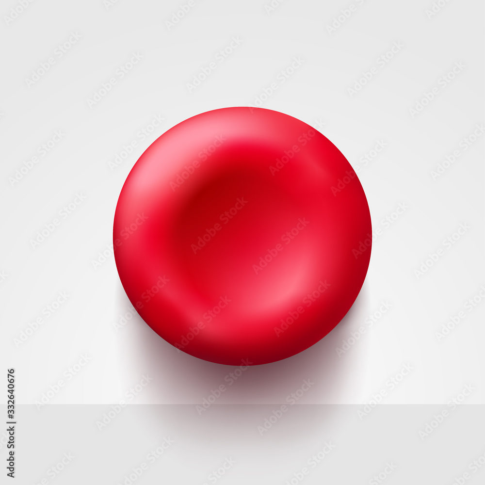 realistic red blood cell front Stock Vector | Adobe Stock