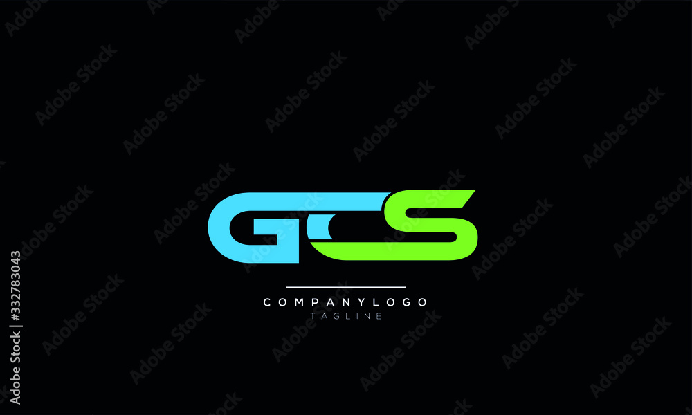 GCS alphabet letter icon logo design Stock Vector | Adobe Stock