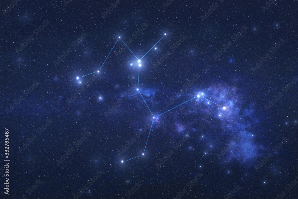 Centaurus Constellation in outer space.Centaurus stars on the night sky ...