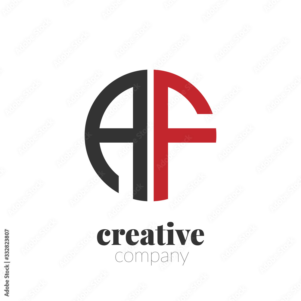 Initial Letter af Creative Elegant Circle Logo. Circle Logo Template ...