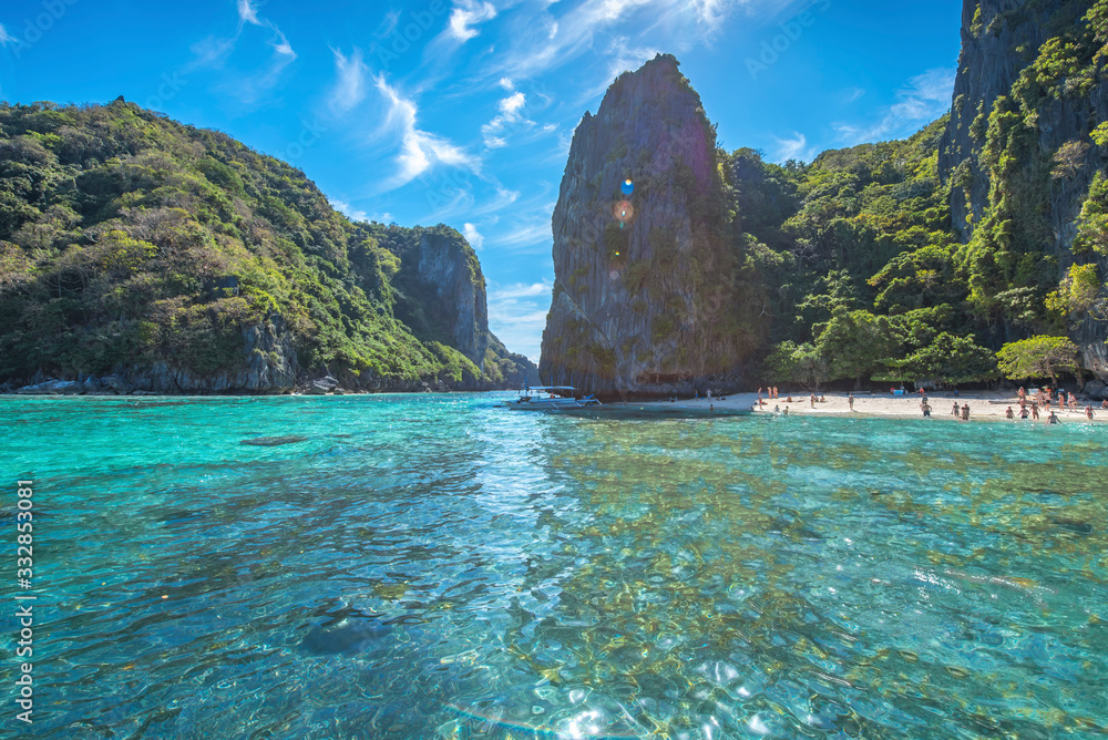 Coastal Scenery of El Nido, Palawan Island, The Philippines, a Popular ...