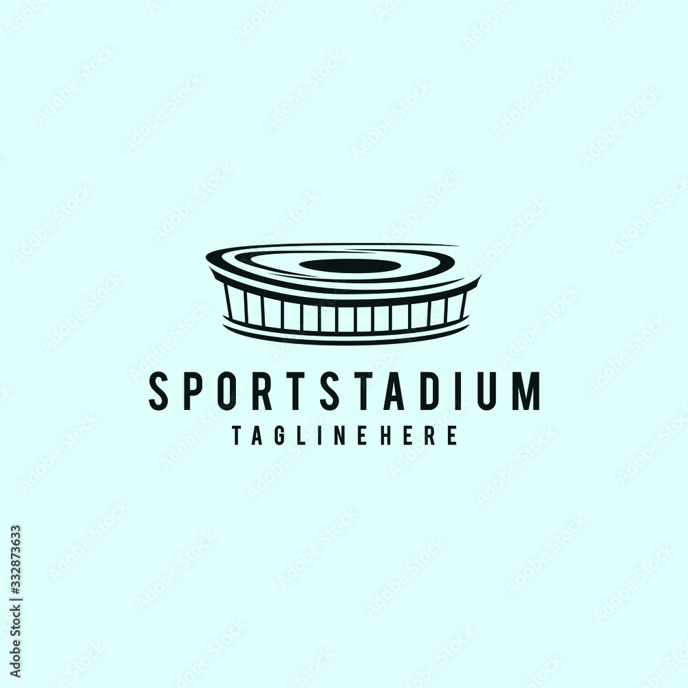 Sport Stadium Arena Outline Design Vector Competition Abstract Element ...