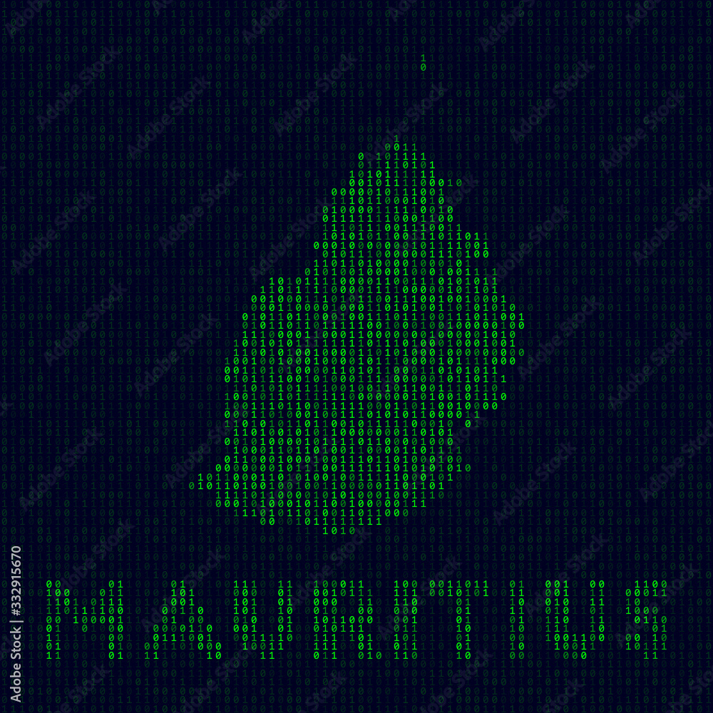 Digital Mauritius logo. Island symbol in hacker style. Binary code map ... Digital Mauritius logo. Island symbol in hacker style. Binary code map ...