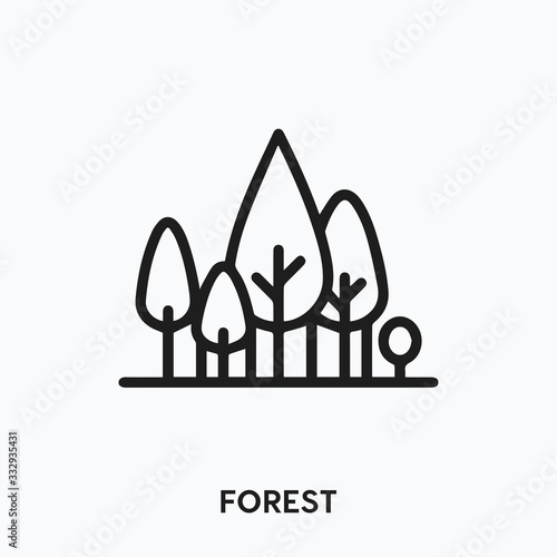 forest icon vector. forest icon vector symbol illustration. Modern ...