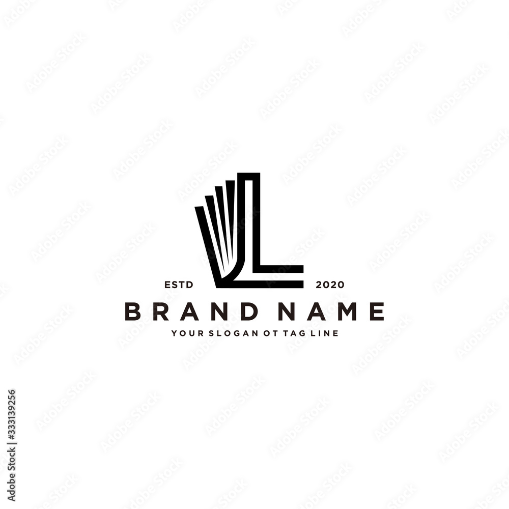 letter L and book logo design vector Stock Vector | Adobe Stock