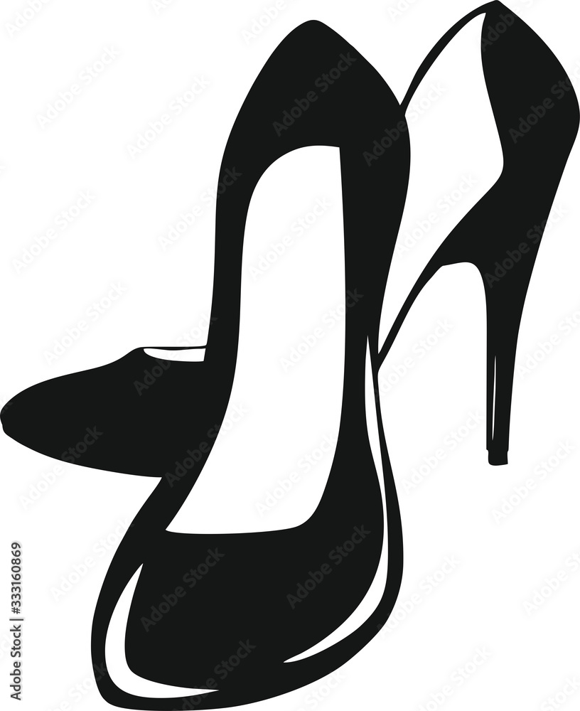 Ilustración de Stock High Heel SVG, Womens Shoes SVG, Stiletto Heels ...