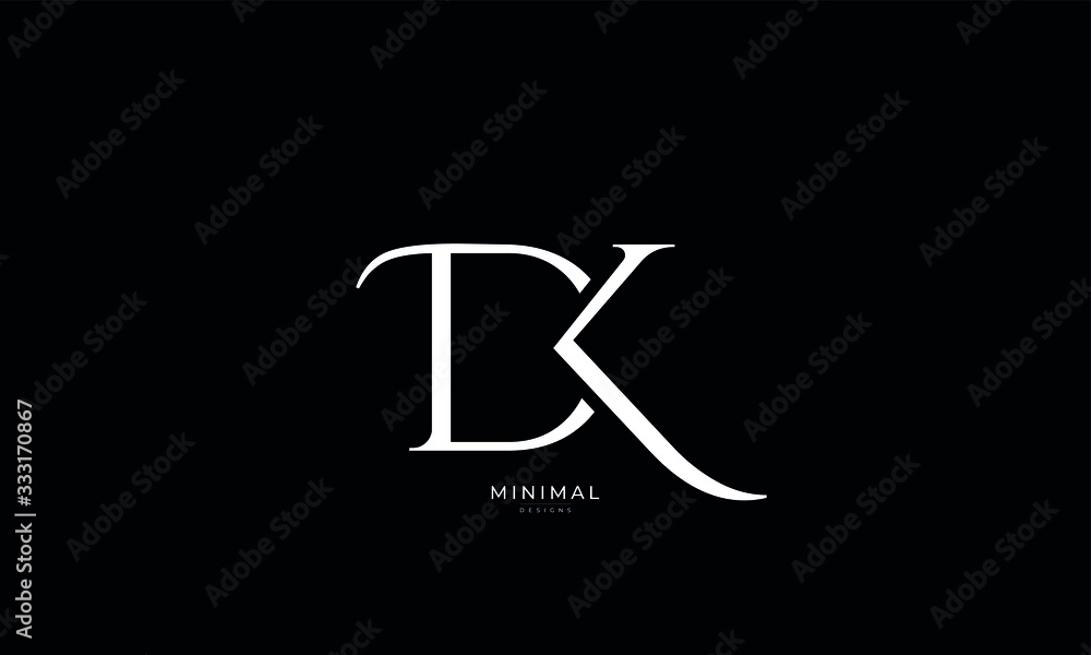 Alphabet letter icon logo DK Stock Vector | Adobe Stock
