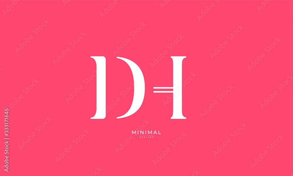 Alphabet letter icon logo DH Stock Vector | Adobe Stock