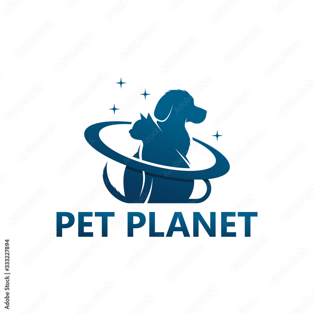 Image vectorielle Stock Pet Planet Logo Template Design | Adobe Stock