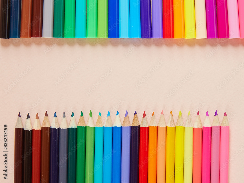 Colored pencils many colors of the rainbow for business and office ...