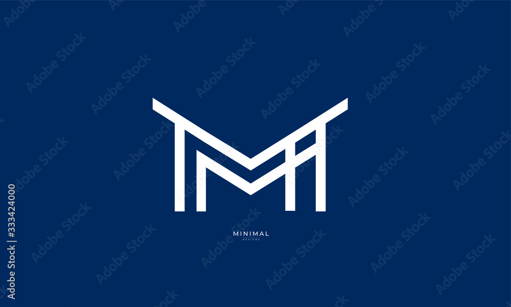 Alphabet letter icon logo TM Stock Vector | Adobe Stock