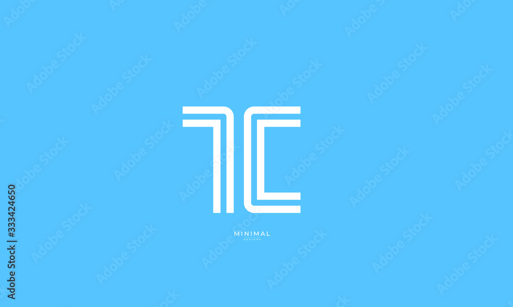Alphabet letter icon logo TC Stock Vector | Adobe Stock