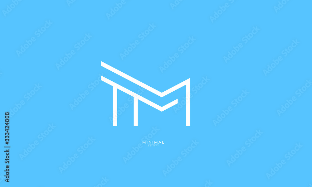 Alphabet letter icon logo TM Stock Vector | Adobe Stock