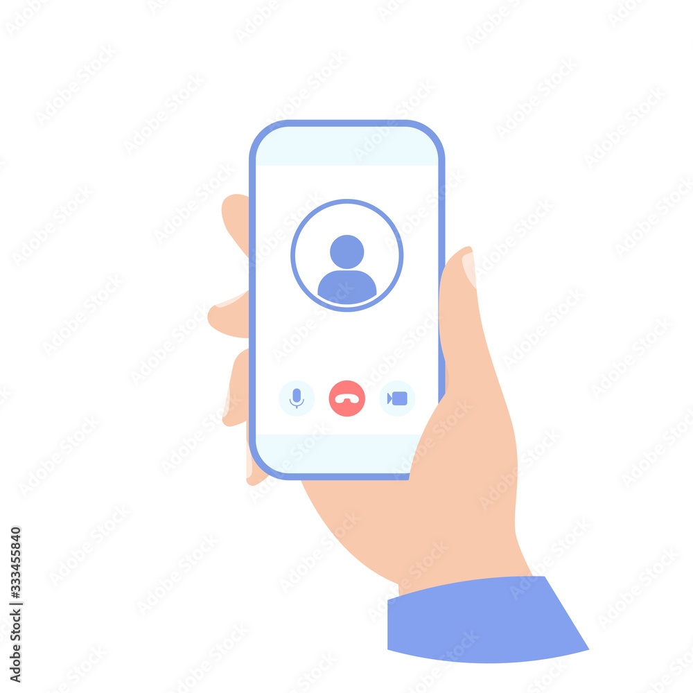 Video call in phone icon Stock Vector | Adobe Stock