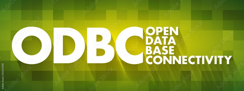 ODBC - Open Database Connectivity acronym, technology concept ...