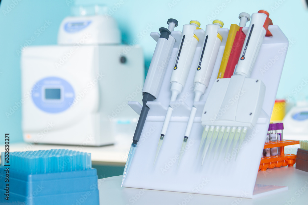 Medical test lab. Tools for laboratory analysis of samples for novel ...