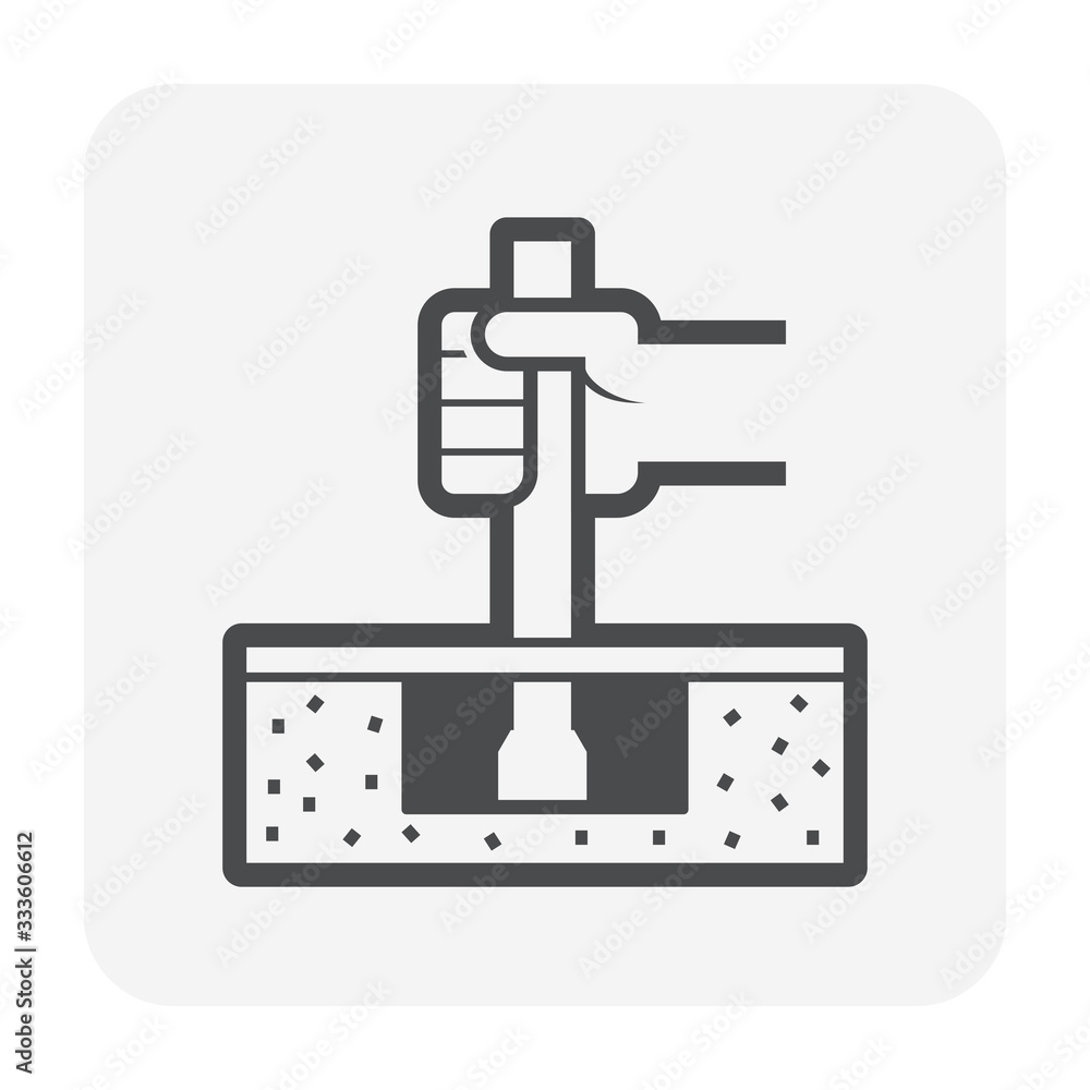 Vector de Stock Field density test for laboratory by sand cone method ...