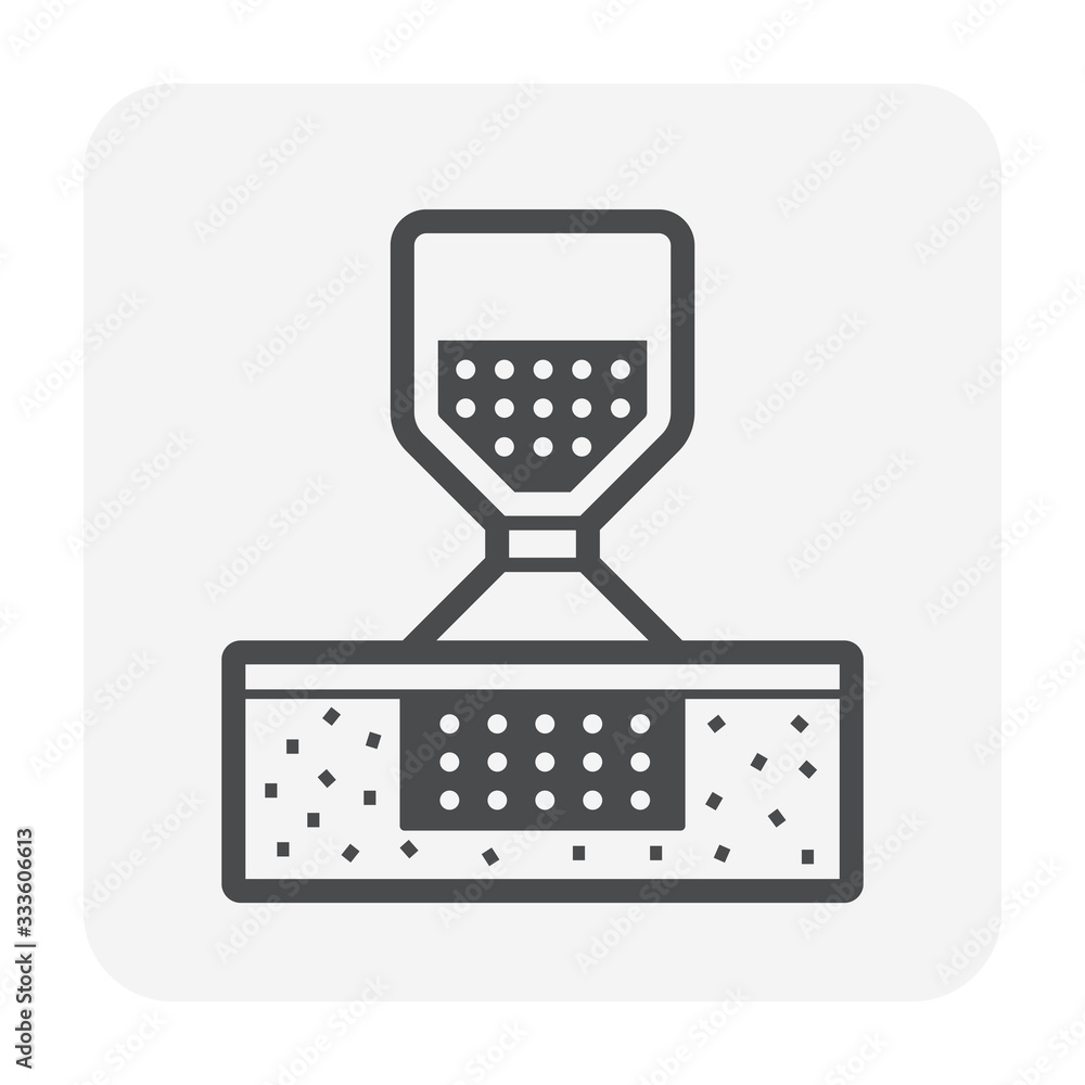 Field density test for laboratory by sand cone method or bulk of sand ...