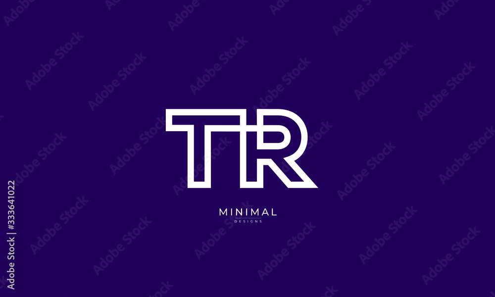 Alphabet letter icon logo TR Stock Vector | Adobe Stock