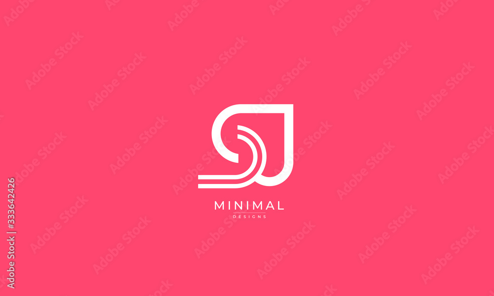 Alphabet letter icon logo SJ Stock Vector | Adobe Stock