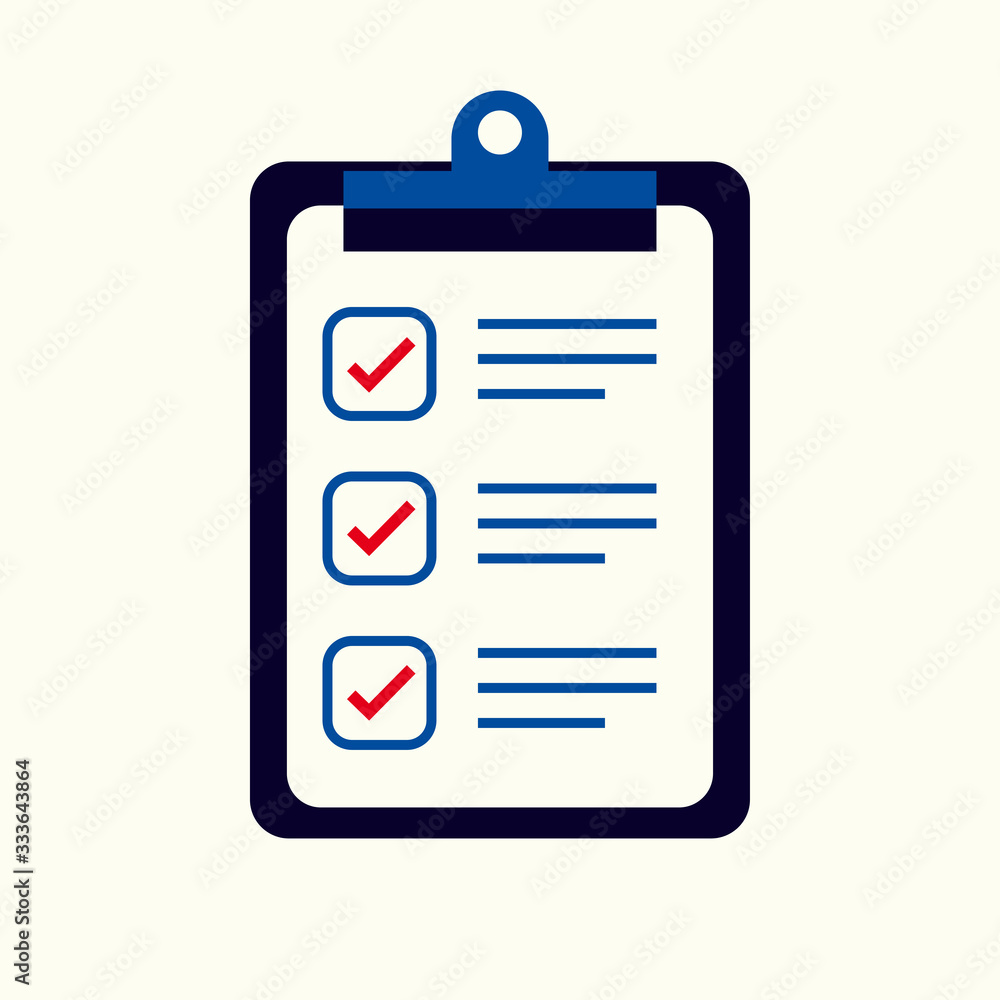 check list vector icon clipboard tick mark Stock Vector | Adobe Stock