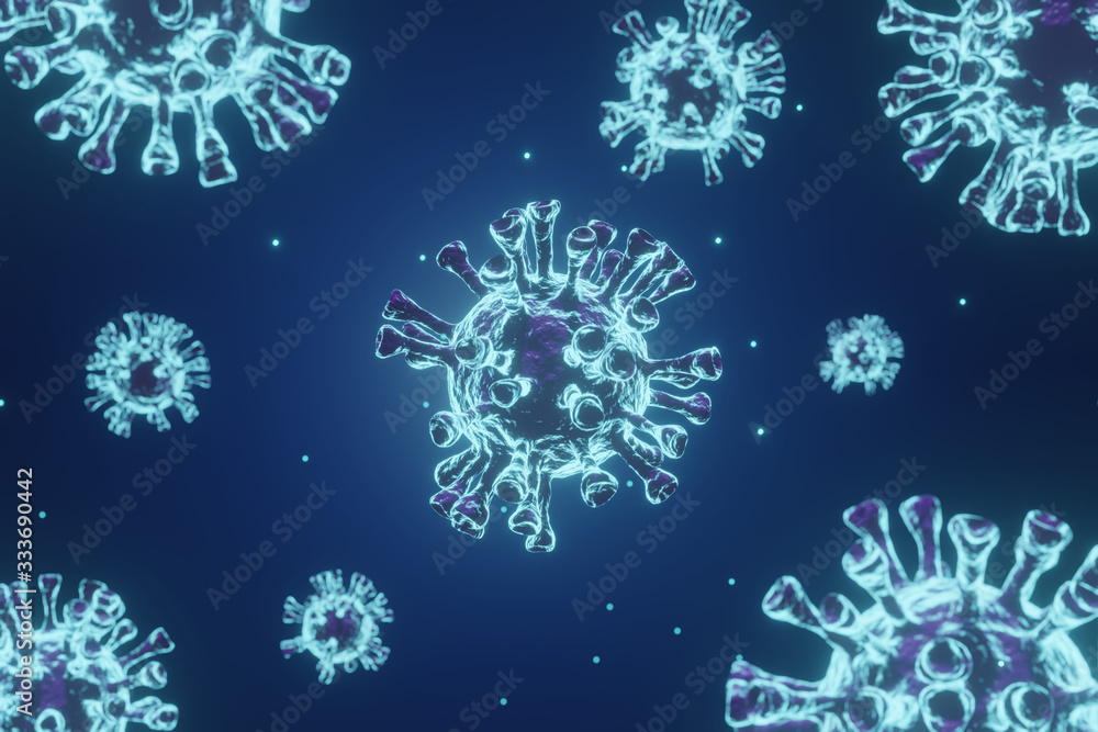 3D Rendering,Human coronavirus.coronavirus (nCoV) is a new strain that ...