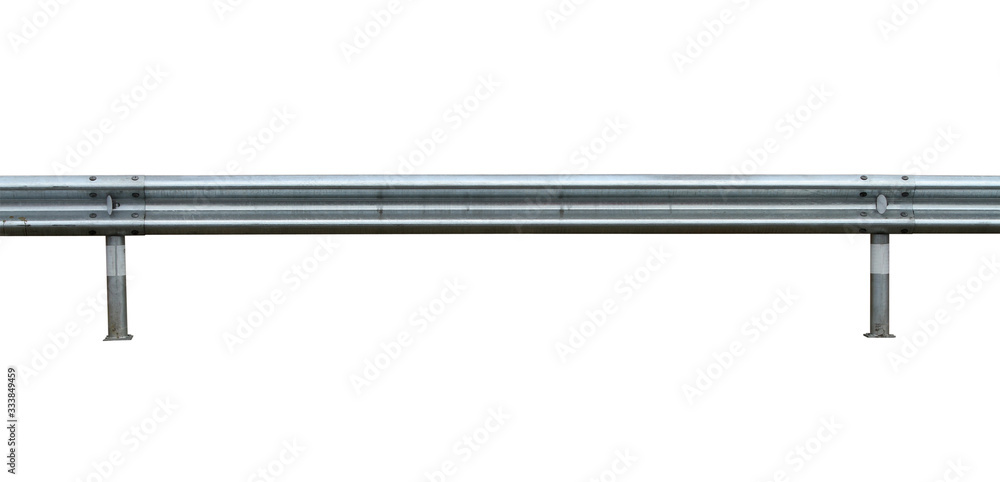 Guard rail road fence steel barrier (with clipping path) isolated on ...